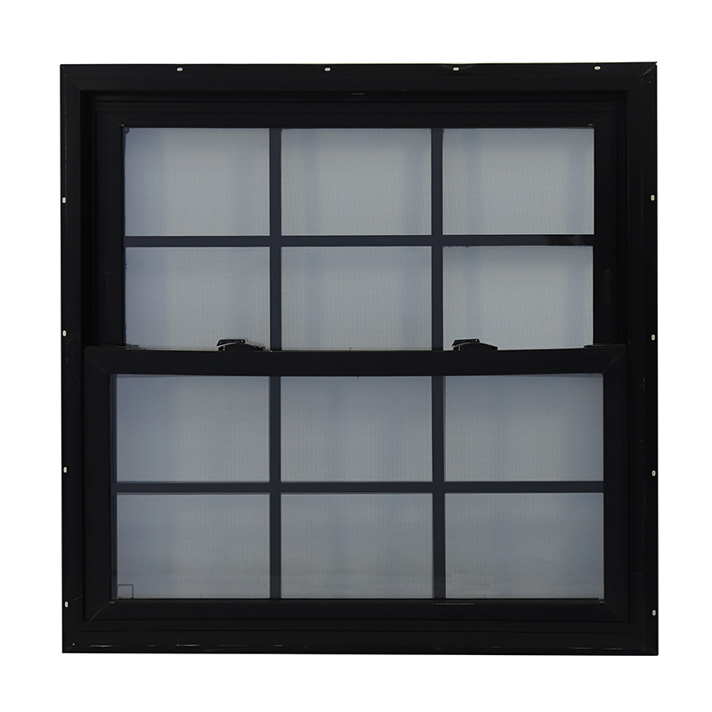 Black Vinyl Single Hung Windows Custom Sizes - Hotian